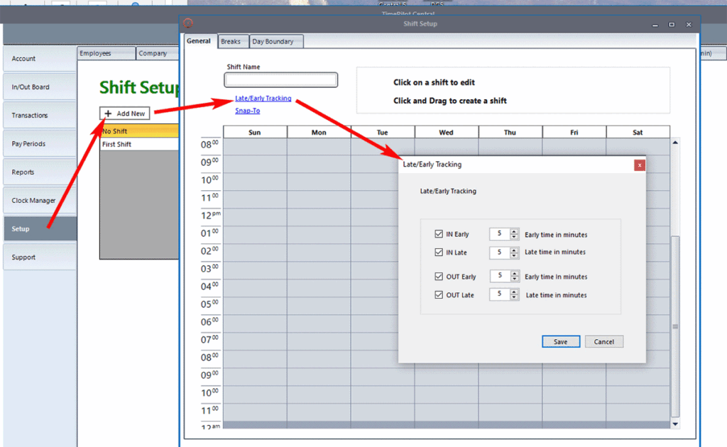 Software Details: Late/Early Tracking - TimePilot - Time Clocks